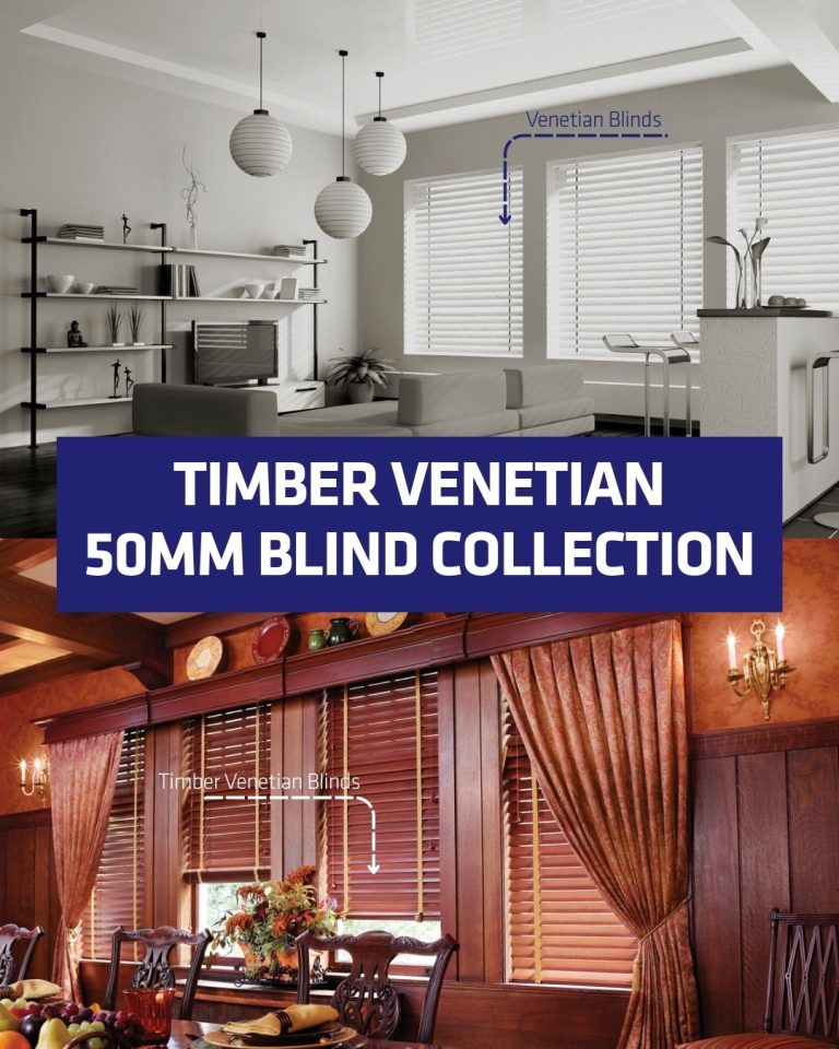 Stylish 50mm Timber Venetian Blinds Collection – Multiple Colors ...